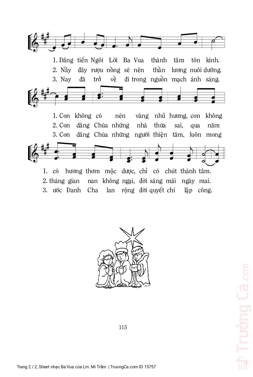 [Sheet] Ba Vua đã lên đường đi tìm Thiên Chúa tình thương PDF Download ...