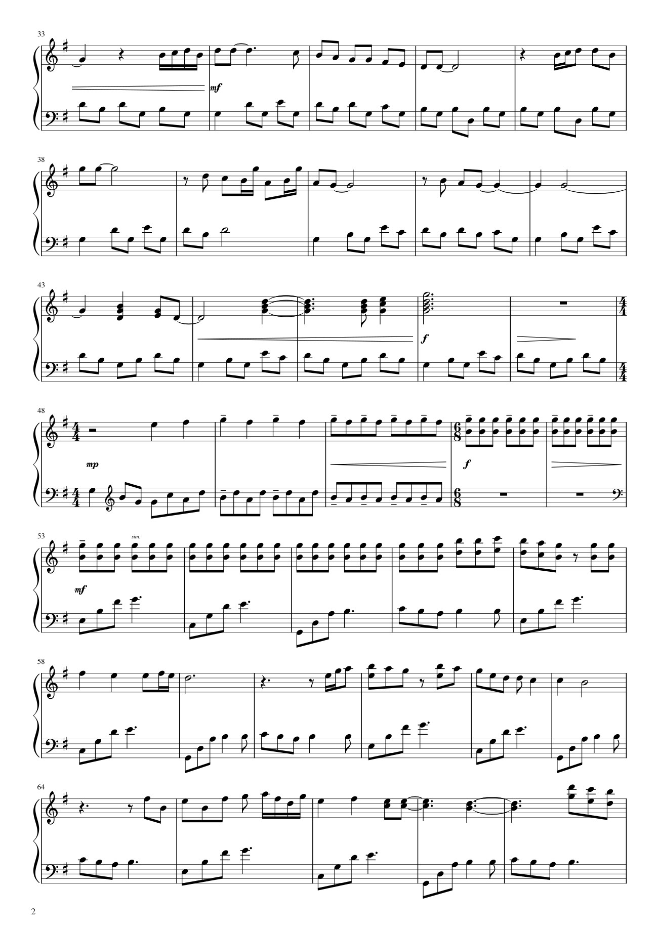 [Sheet] The Holly and the Ivy George Winston Sheet Piano PDF, chords ...