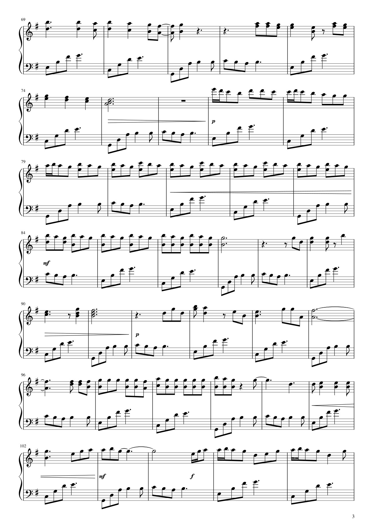 [Sheet] The Holly and the Ivy George Winston Sheet Piano PDF, chords ...