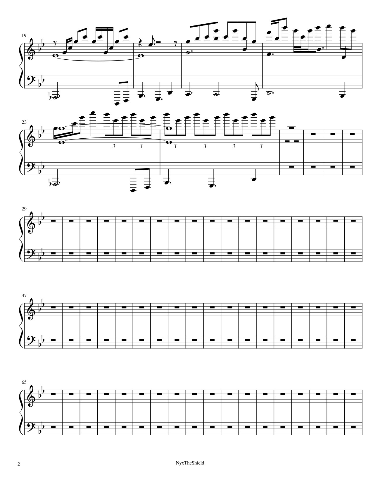 [Sheet] Overwrite Sheet Piano PDF, chords Piano, mp4/midi