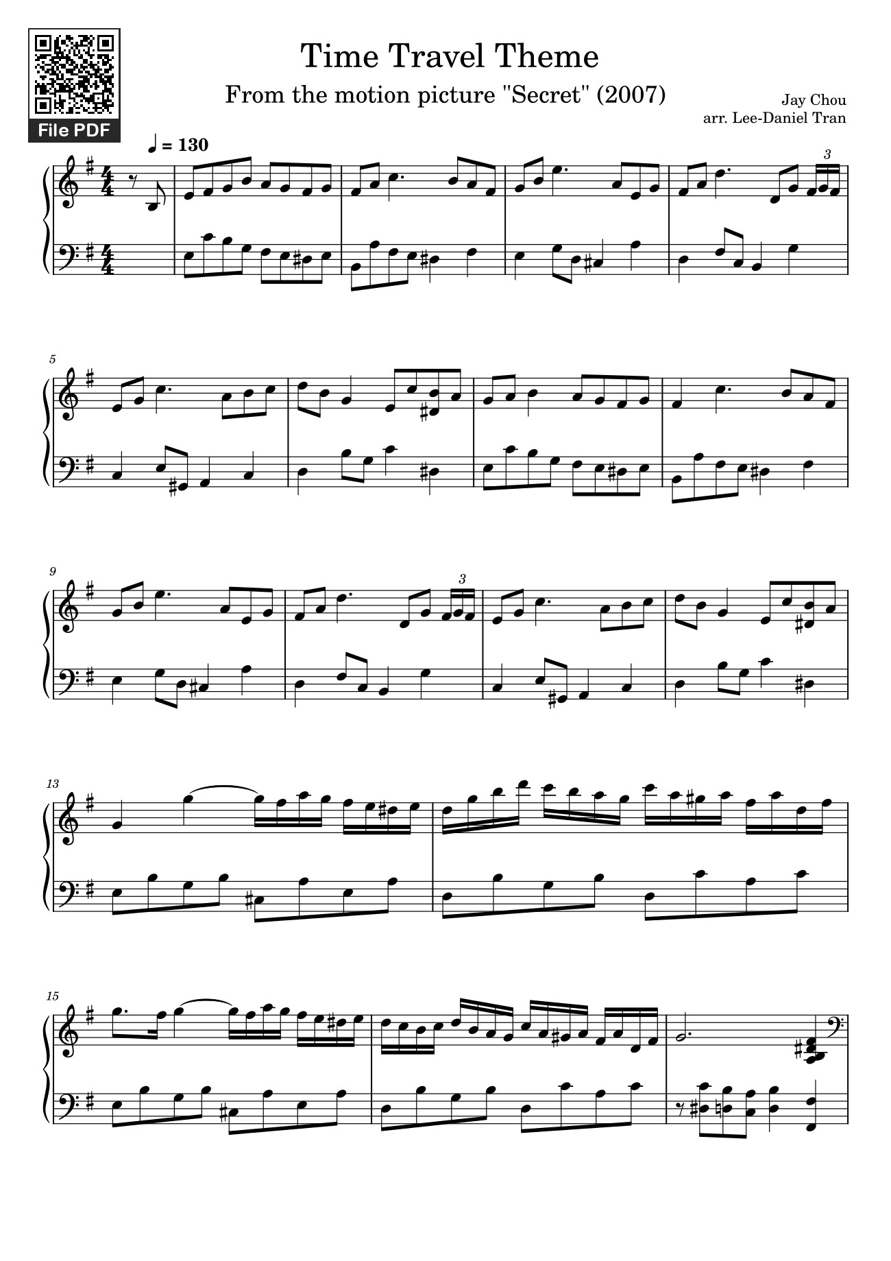 [Sheet] Time Travel Theme Sheet Piano PDF, chords Piano, mp4/midi