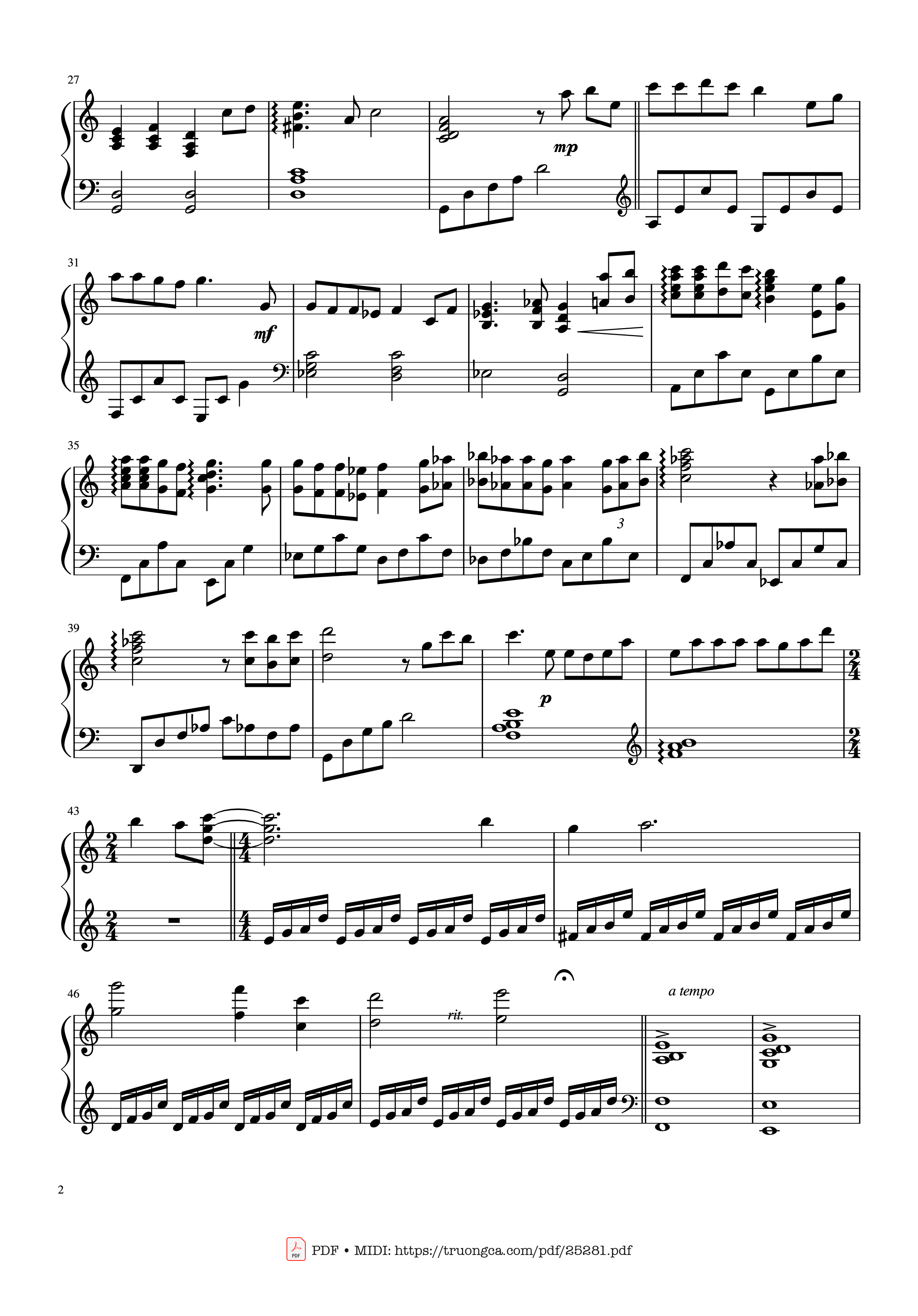 [Sheet] One Summer's Day Sheet Piano PDF, chords Piano, mp4/midi