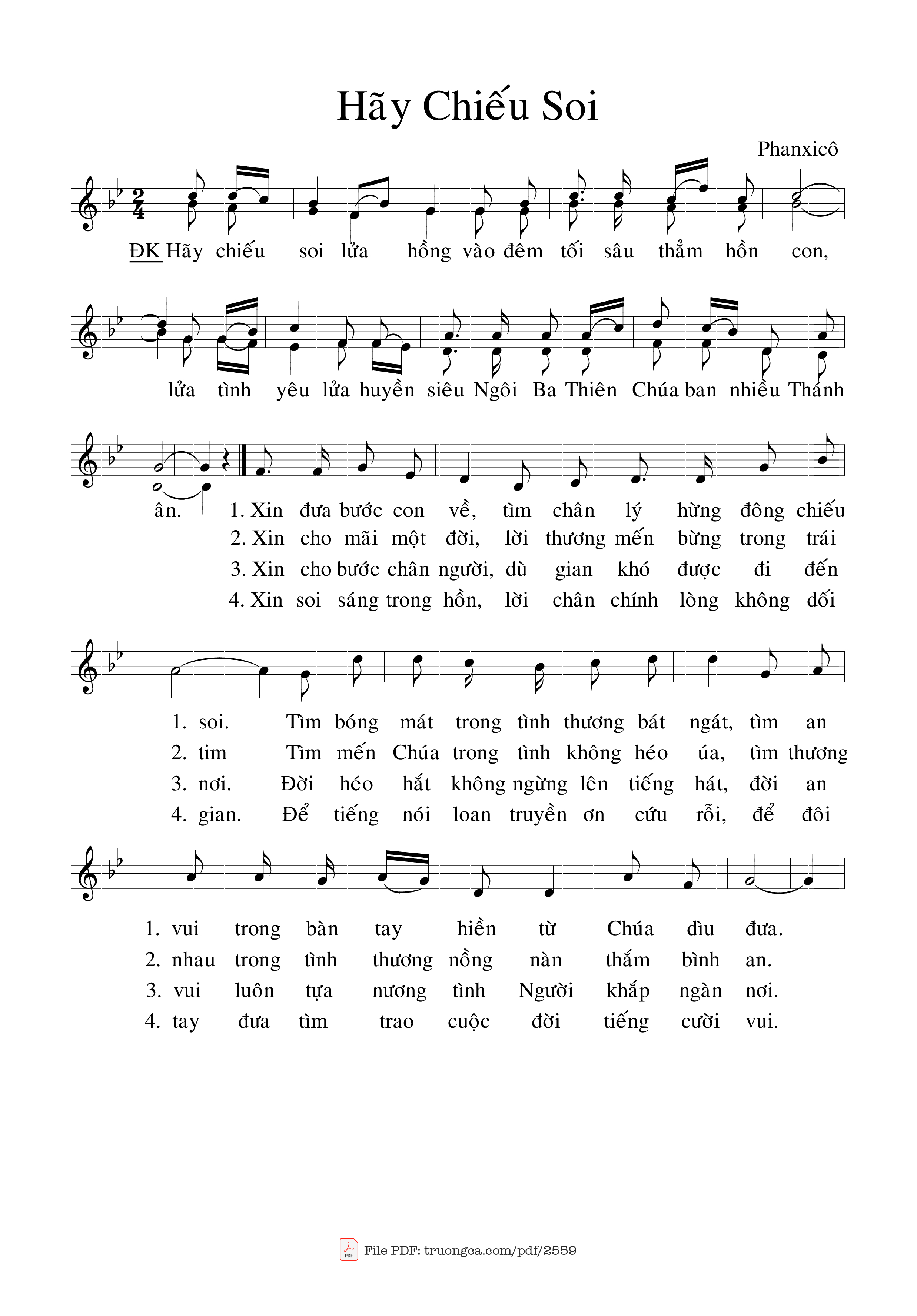 [Sheet] Hãy chiếu soi PDF lyrics & chords