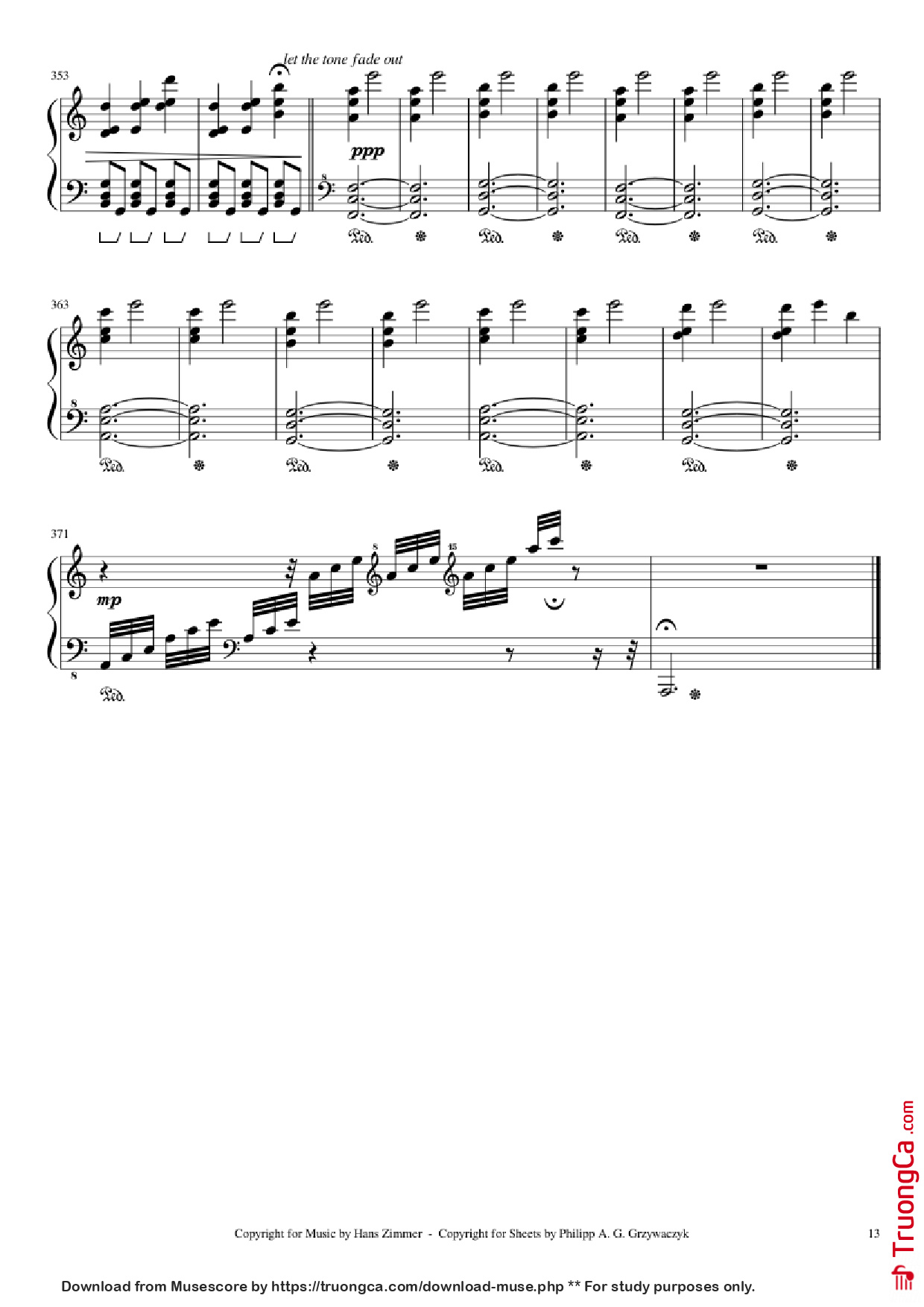 [Sheet] Interstellar Piano PDF (Hans Zimmer), chords Piano, mp4/midi