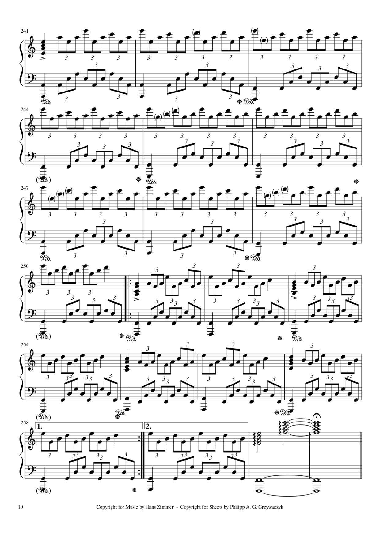 [Sheet] Interstellar Piano PDF (Hans Zimmer), chords Piano, mp4/midi
