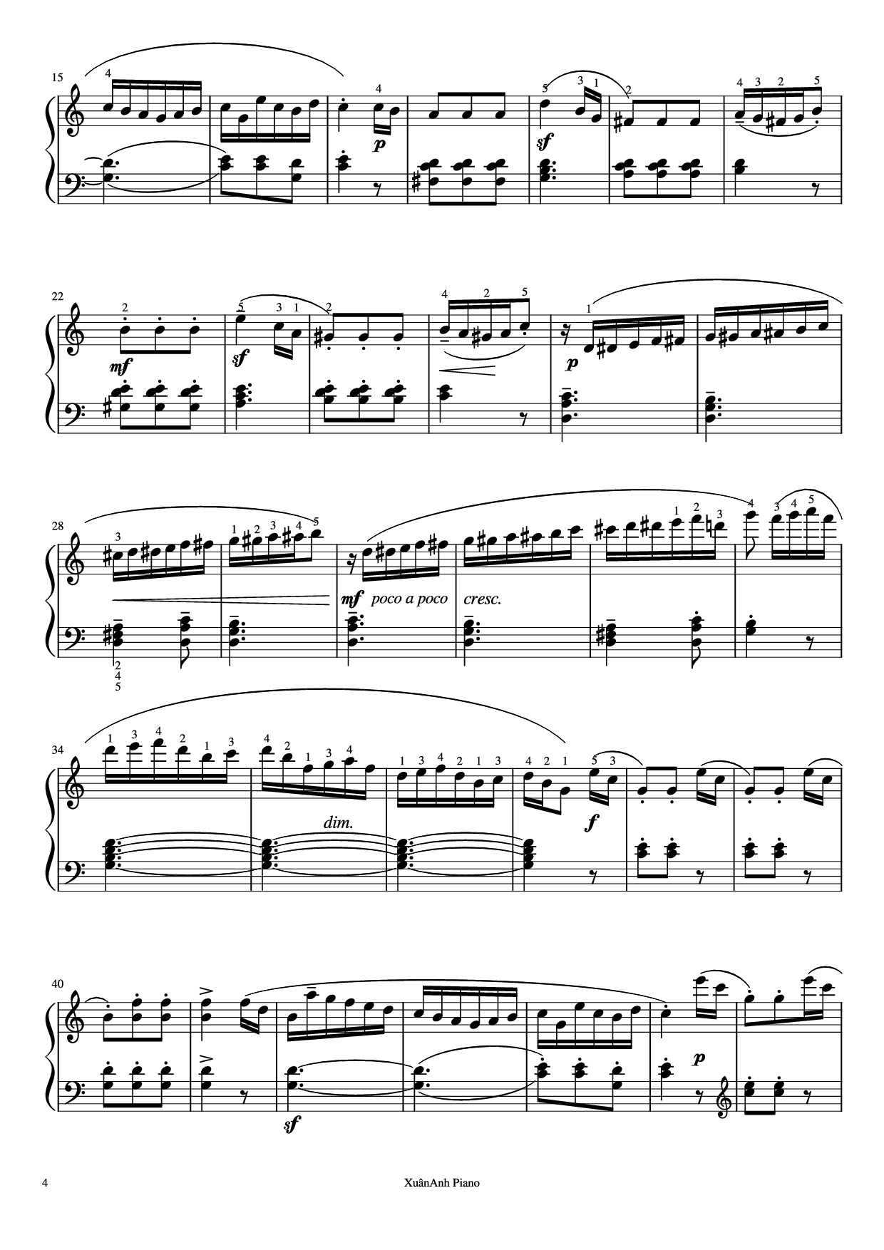 [Sheet] Sonatine Op 55 No 1 Piano PDF, chords Piano, mp4/midi