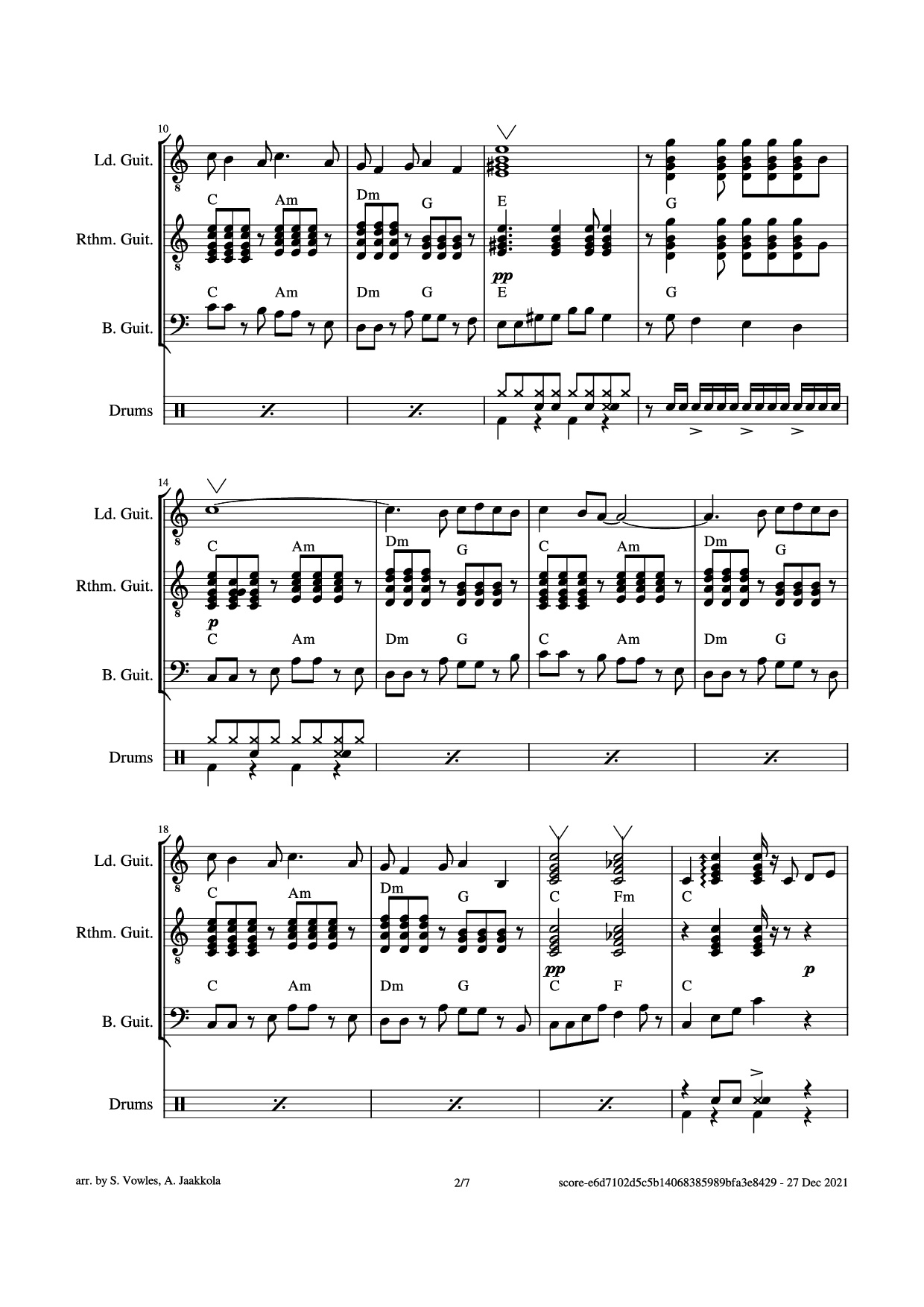 [Sheet] Perfidia Guitar TAB PDF, chords Guitar TAB, mp4/midi