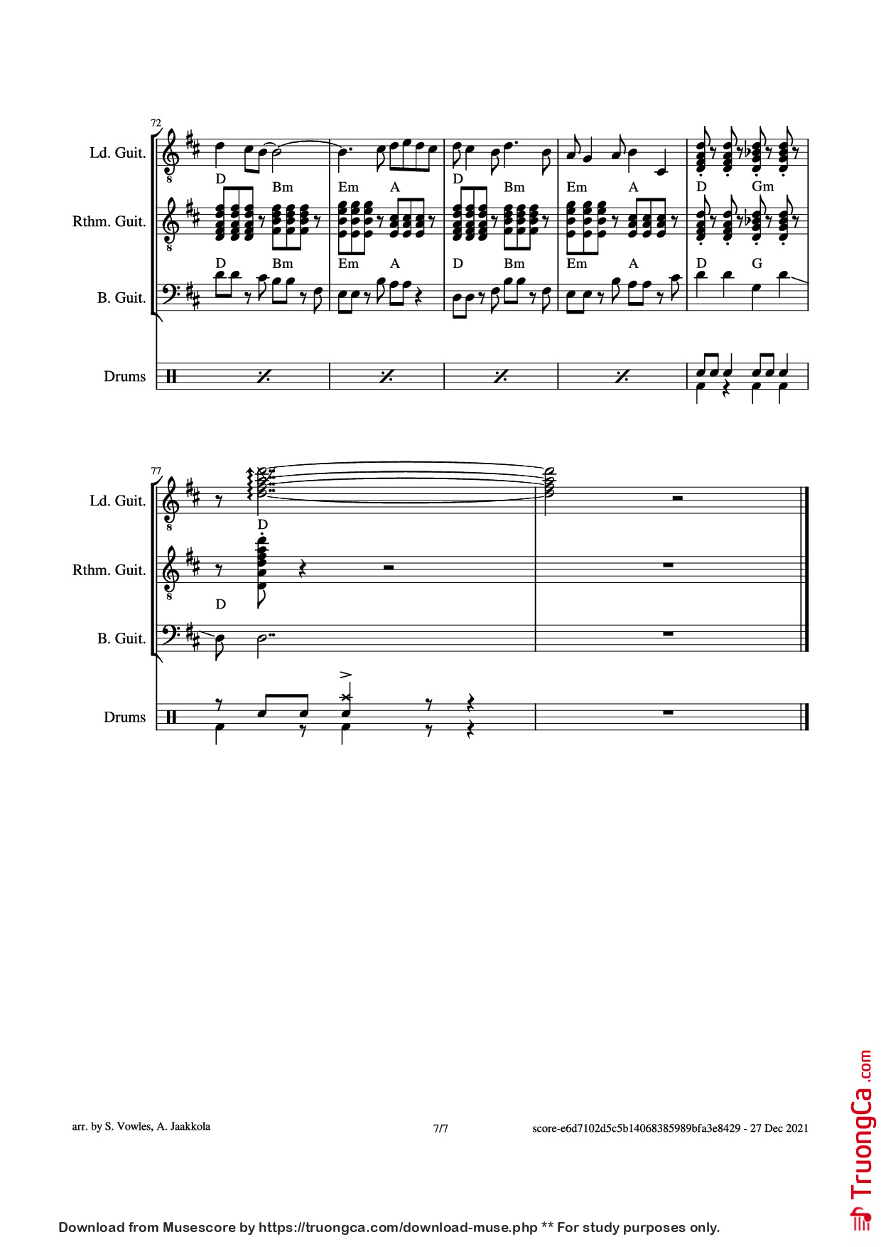 [Sheet] Perfidia Guitar TAB PDF, chords Guitar TAB, mp4/midi