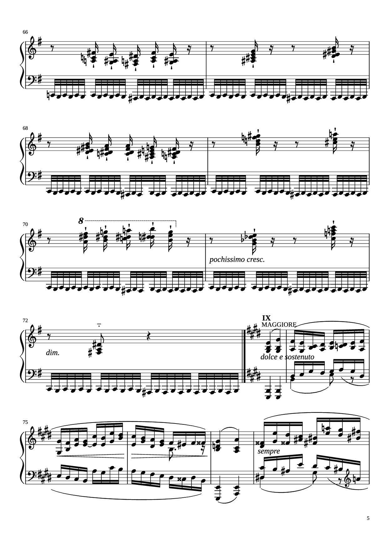 [Sheet] Étude in E Minor Piano PDF, chords Piano, mp4/midi