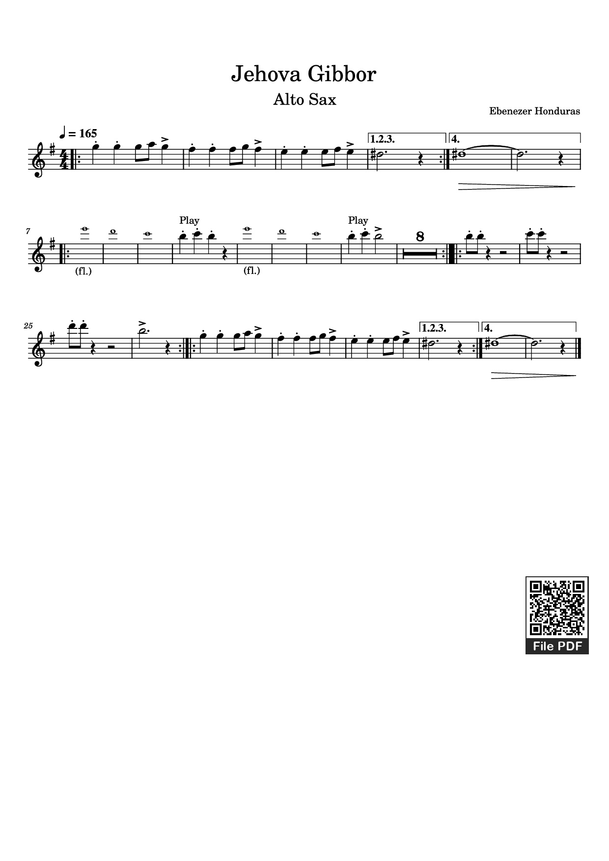 [Sheet] Jehova Gibbor PDF lyrics & chords