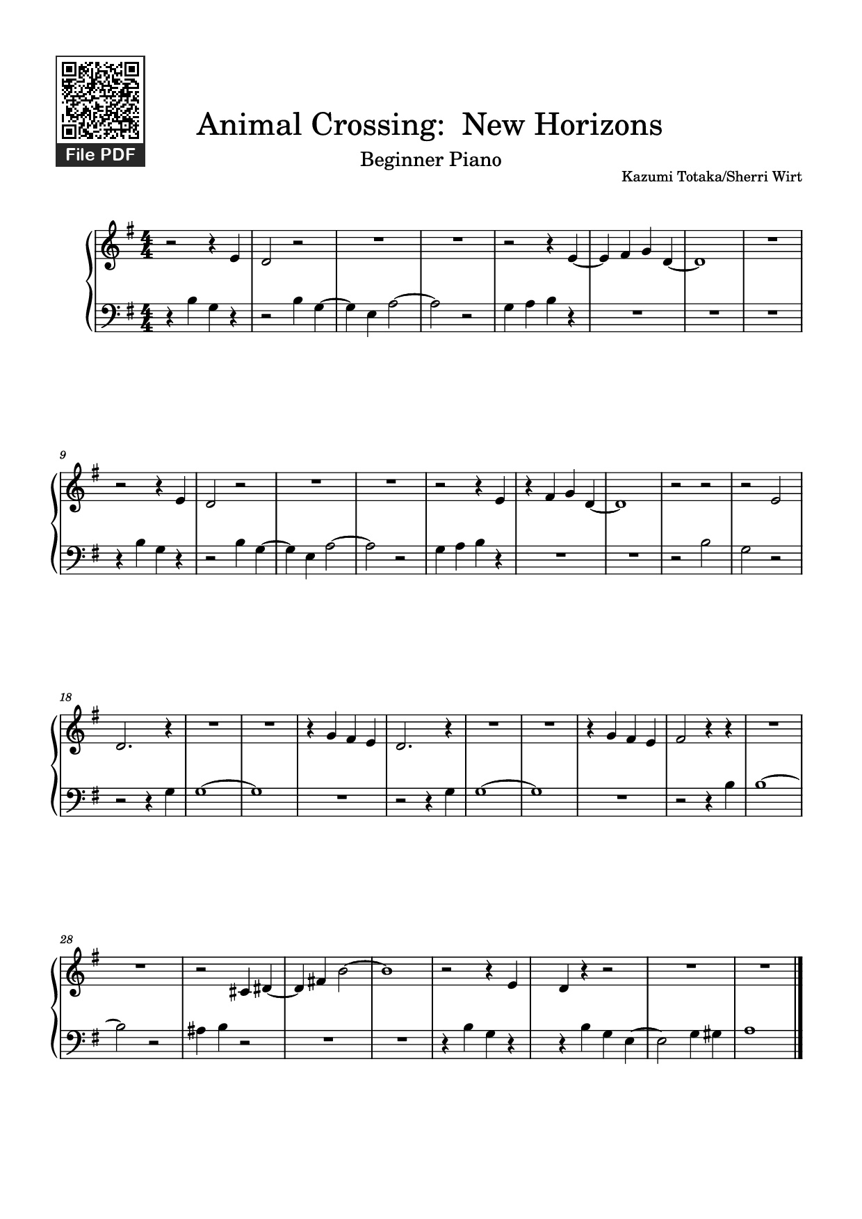 [Sheet] Animal Crossing: New Horizons Piano PDF, chords Piano, mp4/midi