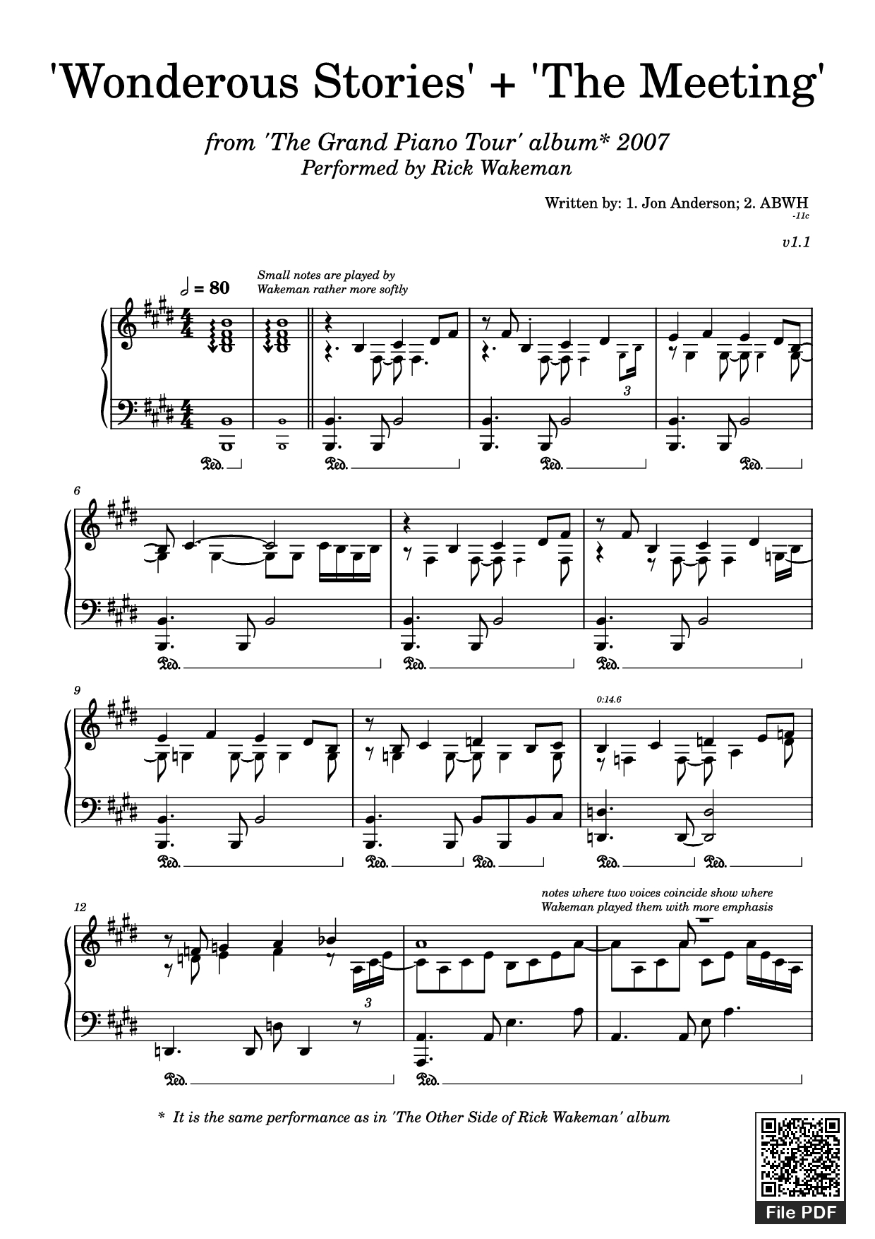 [Sheet] 'Wonderous Stories' + 'The Meeting' Piano PDF, chords Piano ...