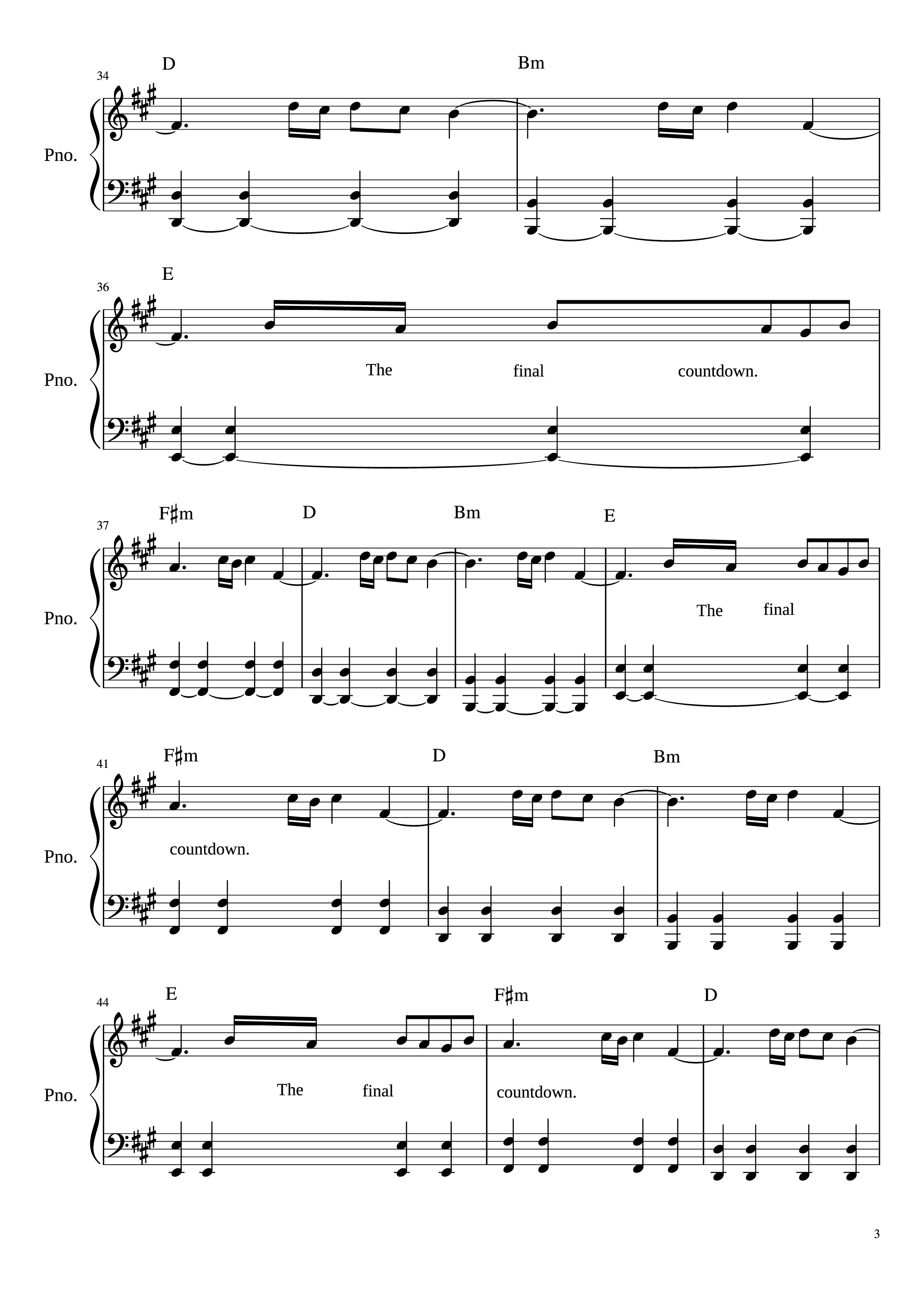 [Sheet] The Final Countdown Piano PDF, chords Piano, mp4/midi