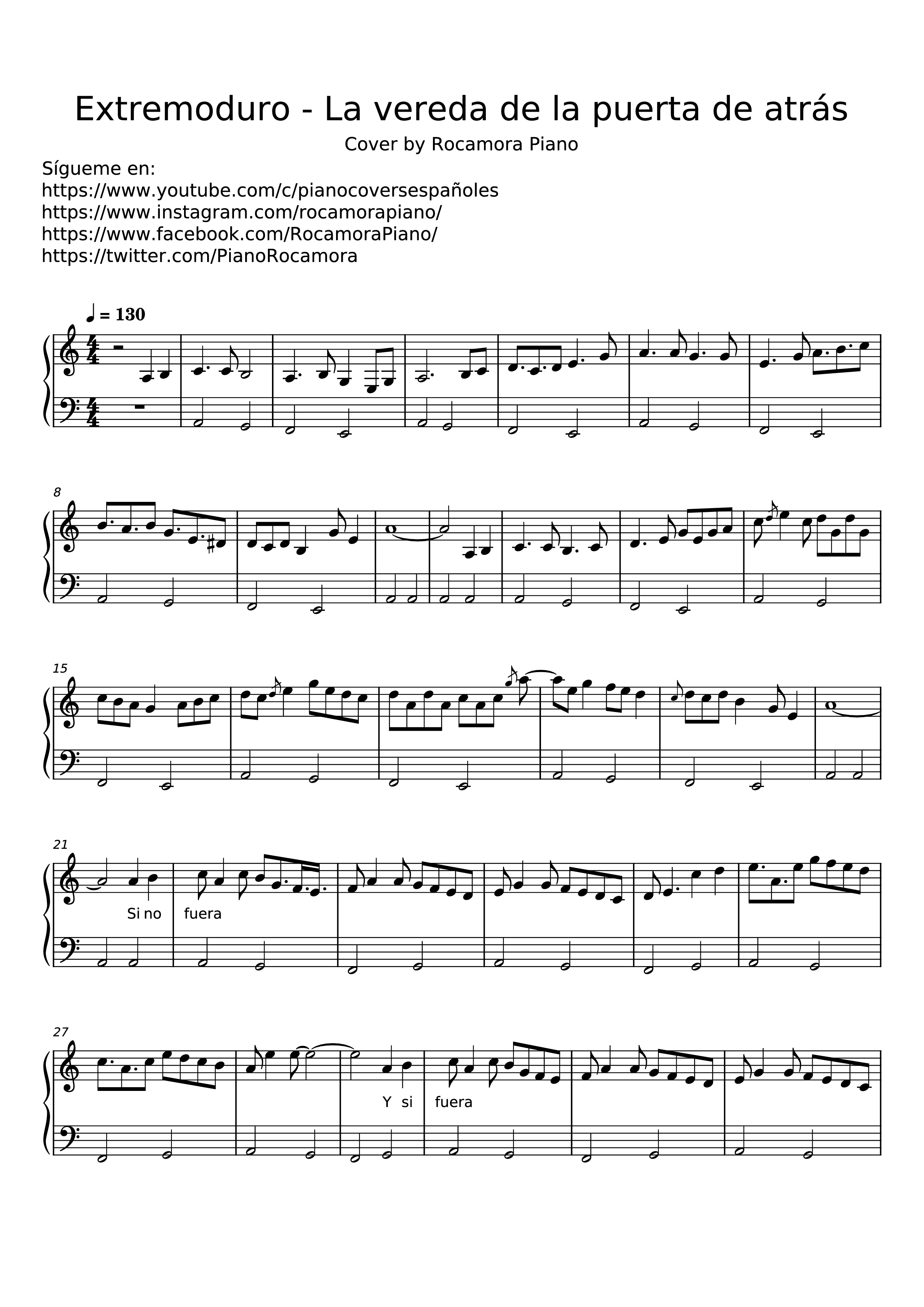 [Sheet] Extremoduro - La vereda de la puerta de atrás Piano PDF, chords Piano, mp4/midi