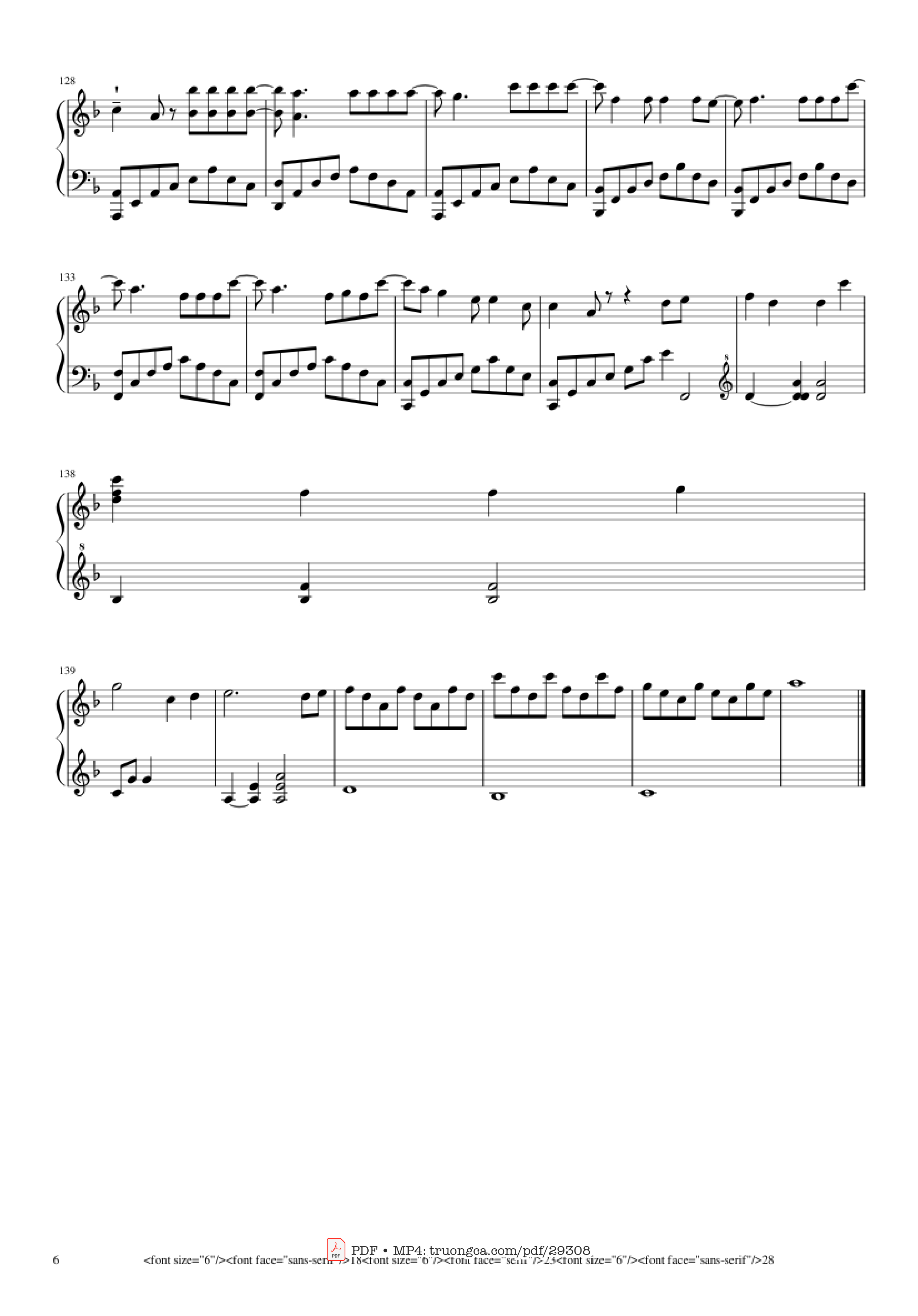 [Sheet] Reset Piano PDF, chords Piano, mp4/midi