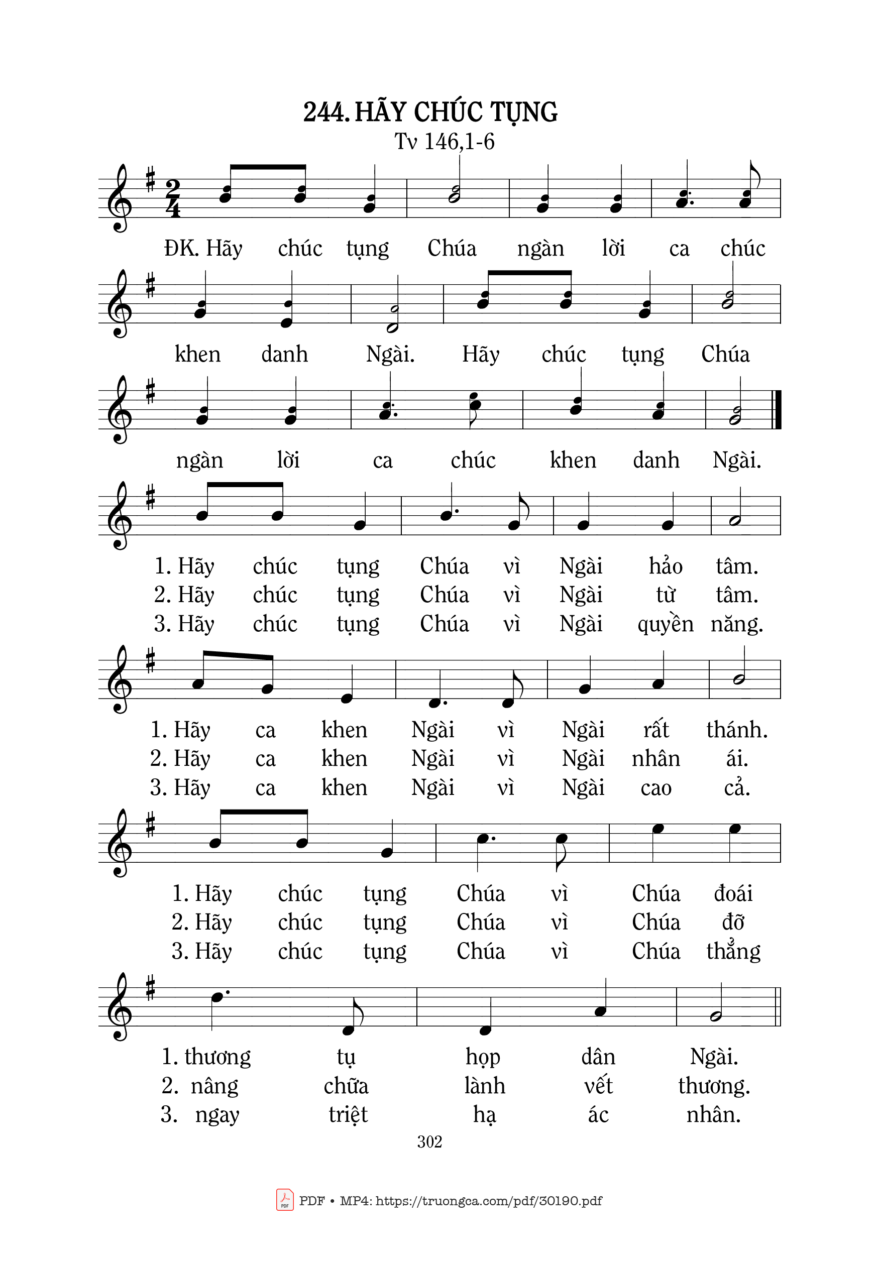 [Sheet] Hãy chúc tụng PDF (Mi Trầm) lyrics & chords