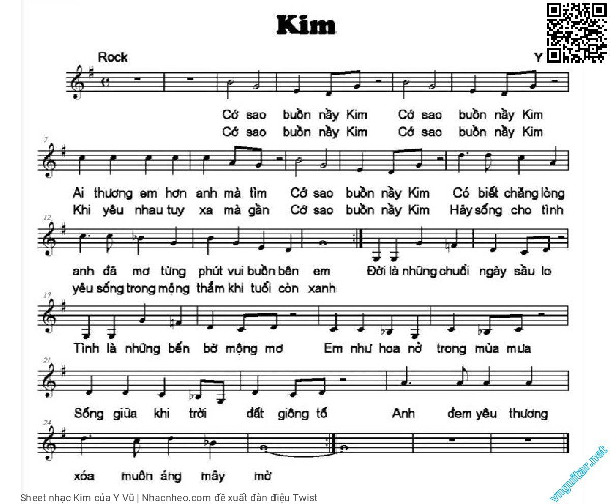  Sheet Kim PDF Lyrics Chords Story And Comment