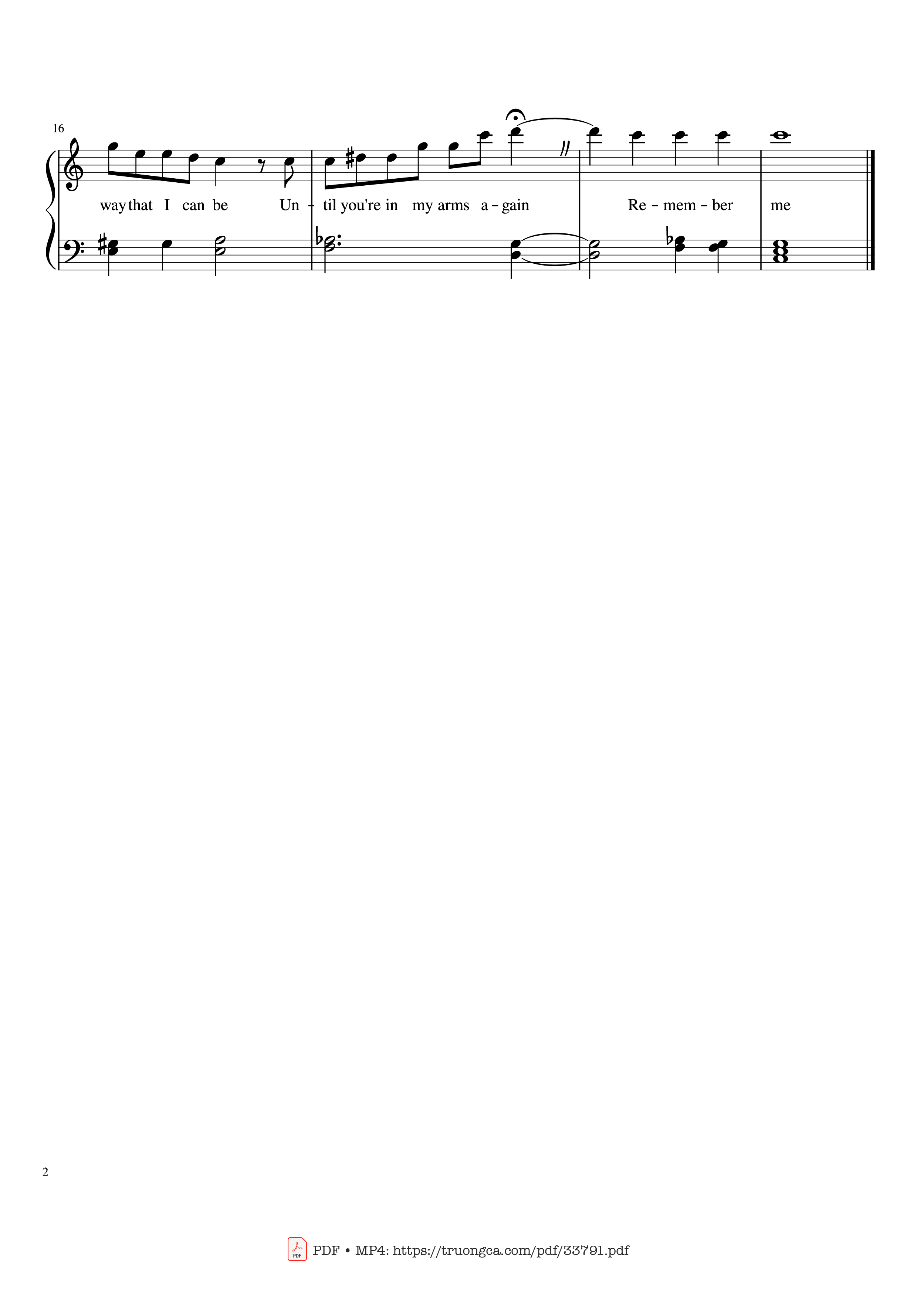 [Sheet] Remember Me Piano PDF (Robert Lopez), chords Piano, mp4/midi