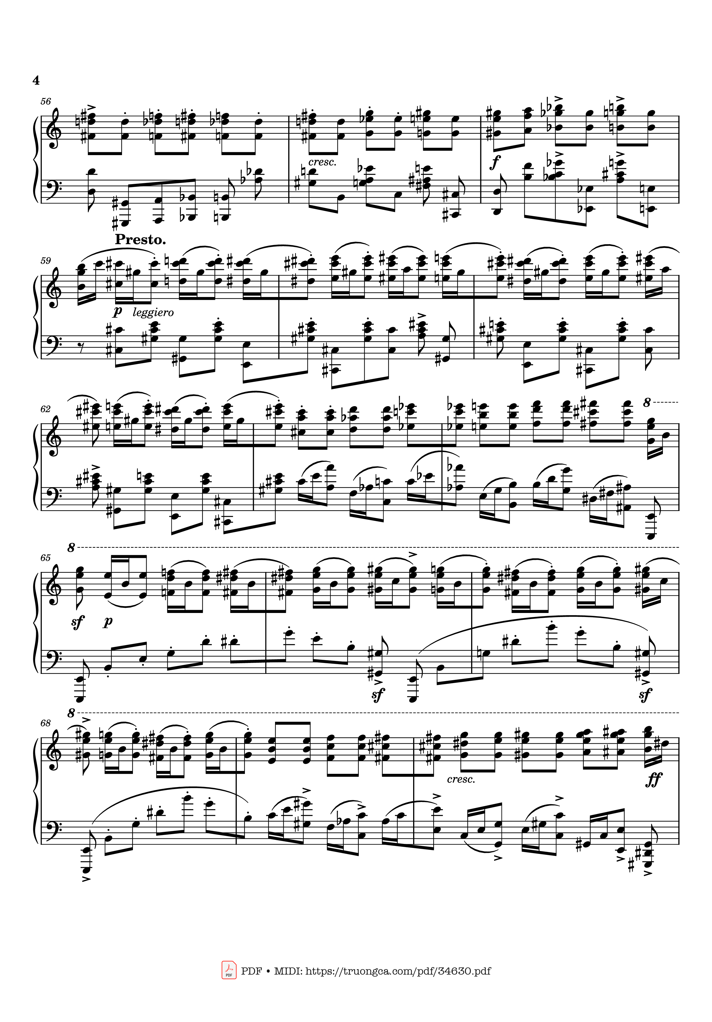 [Sheet] Rachmaninov Etude Tableau op. 39 no. 6 Piano PDF, chords Piano ...