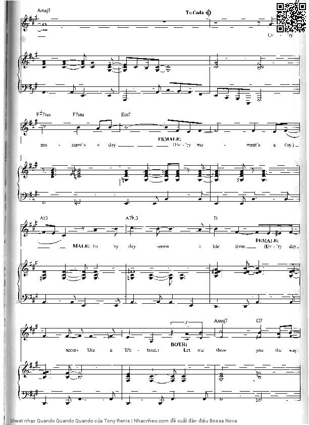 [Sheet] Quando Quando Quando PDF lyrics & chords