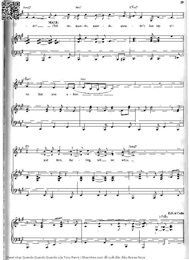 [Sheet] Quando Quando Quando PDF lyrics & chords