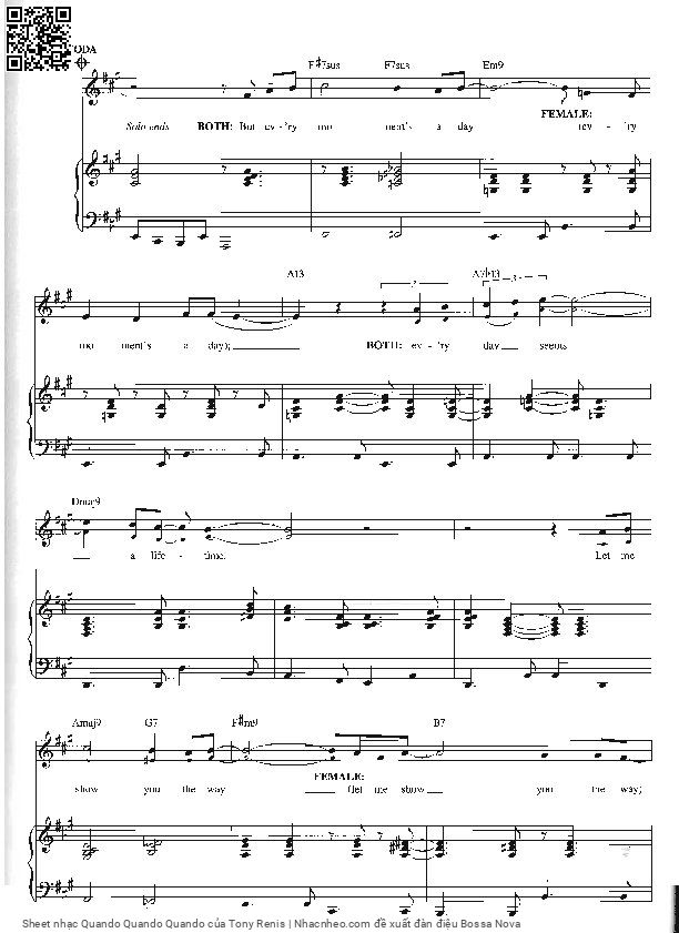 [Sheet] Quando Quando Quando PDF lyrics & chords