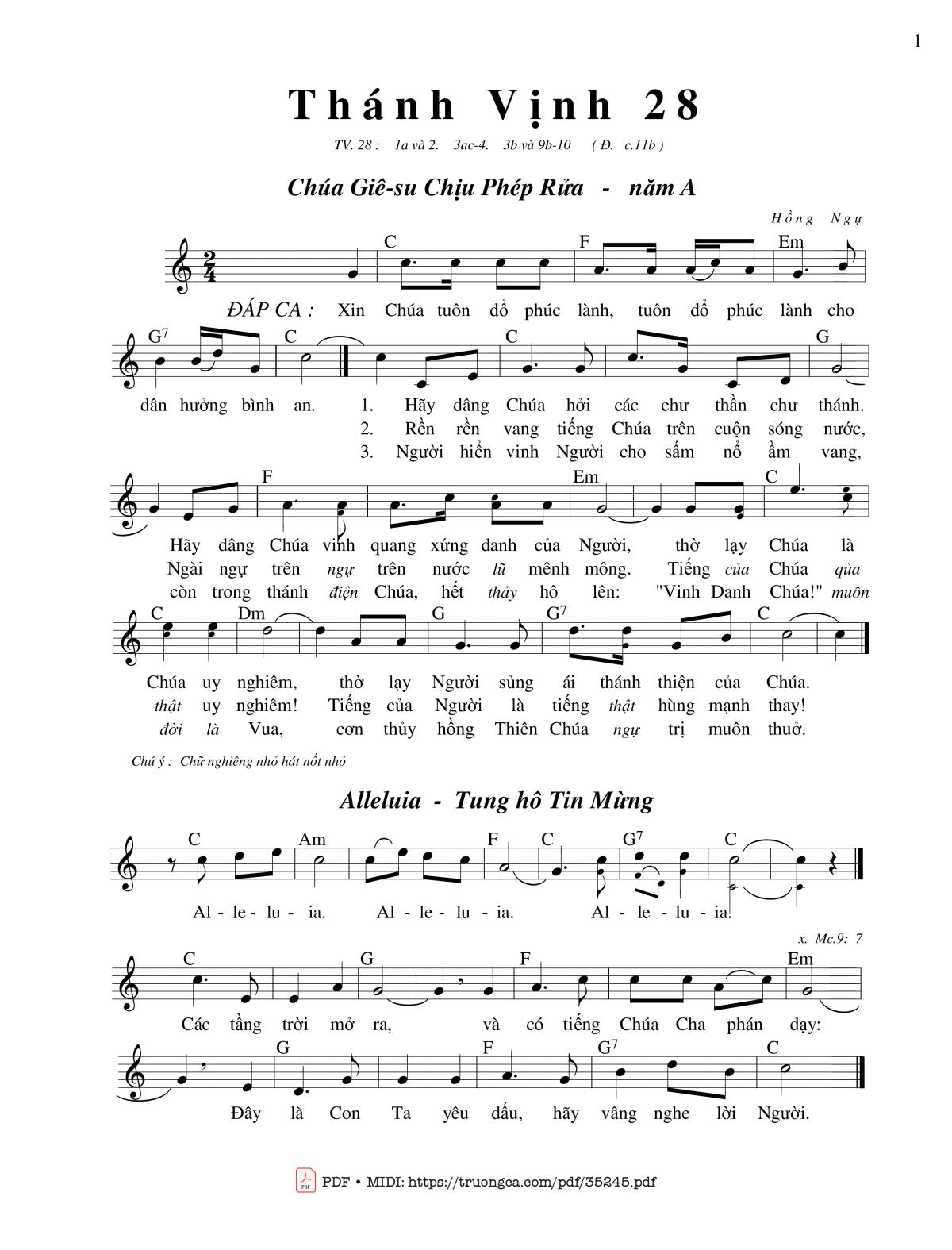 [Sheet] Xin Chúa tuôn đổ phúc lành tuôn đổ phúc lành cho dân hưởng bình ...